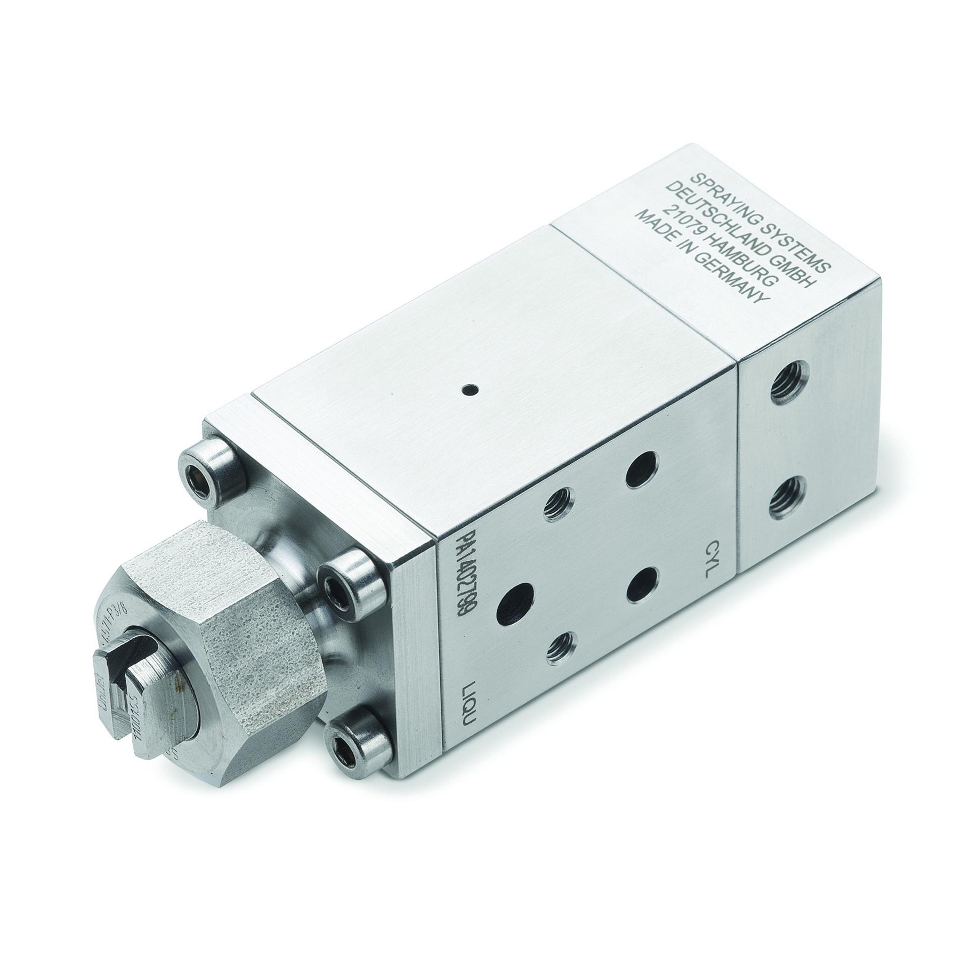 Air-Actuated Hydraulic Nozzle with 1/8" Inlet, Flow up to 1.5 gpm and ...