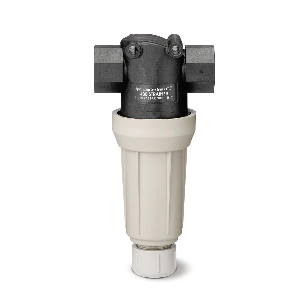 T-Style Liquid Line Strainer, AA430ML-3/4-PP-200 | Spraying Systems Co.