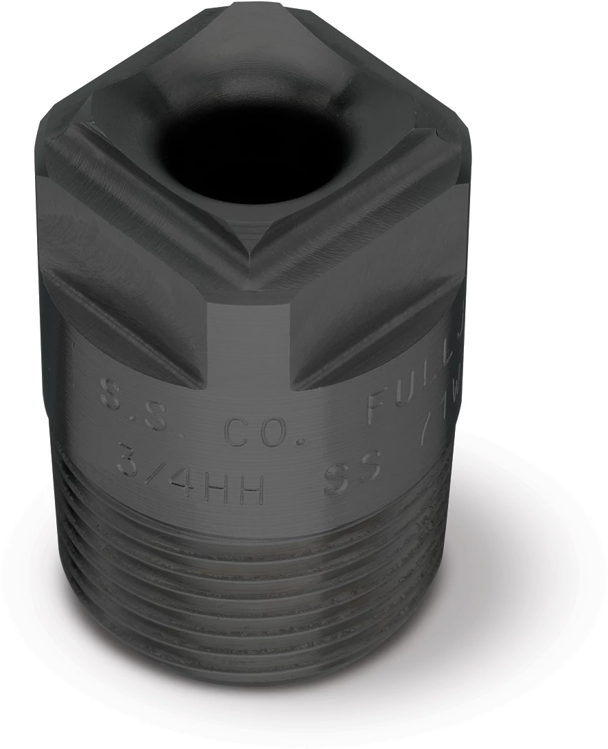 FullJet® Nozzle, Polyvinyl Chloride, B1/2HH-PVC45WSQ | Spraying Systems Co.