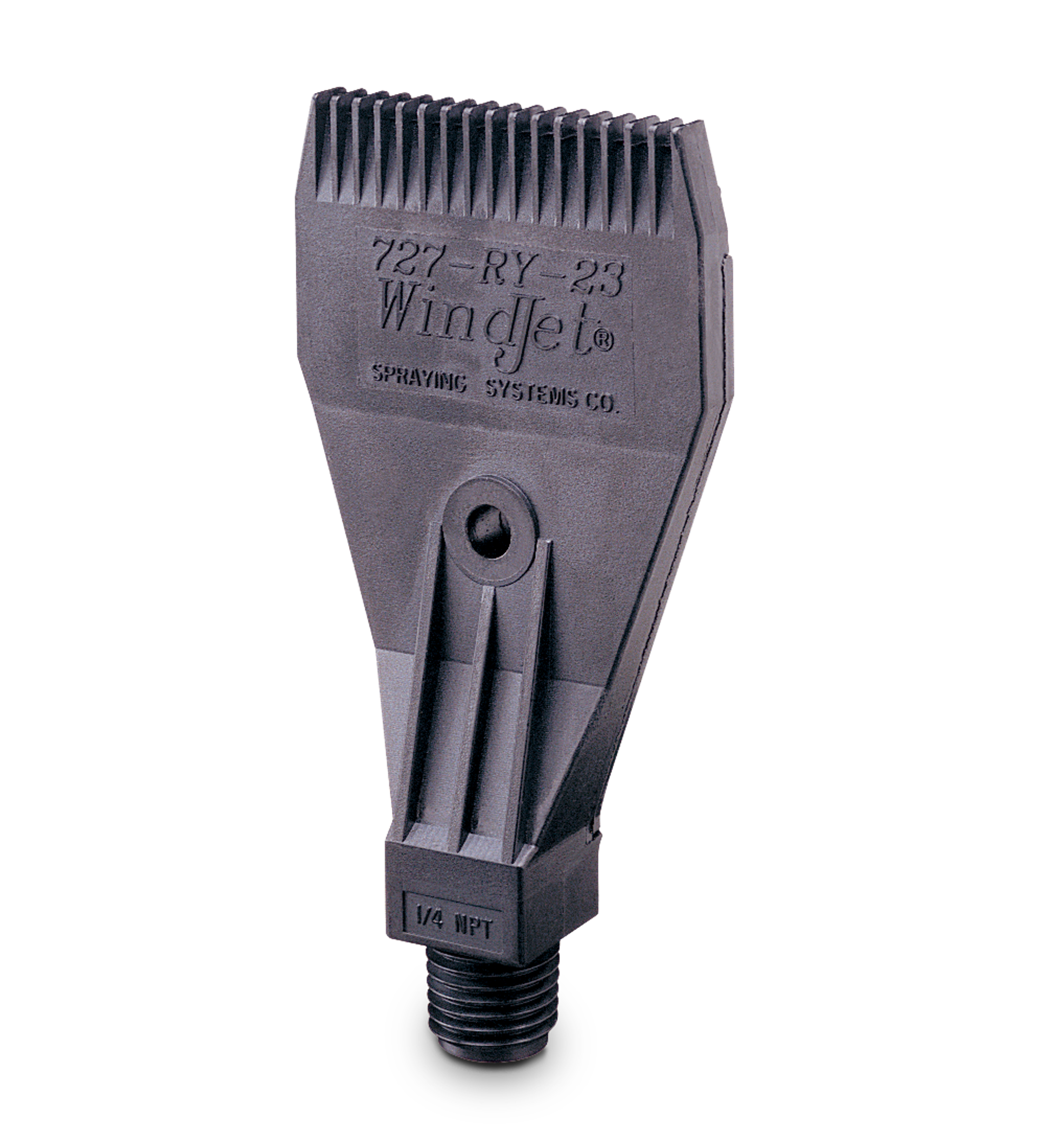 WindJet® Flat Fan Air Nozzle, Polyphenylene Sulfide (RY), AA727-1/4-RY ...