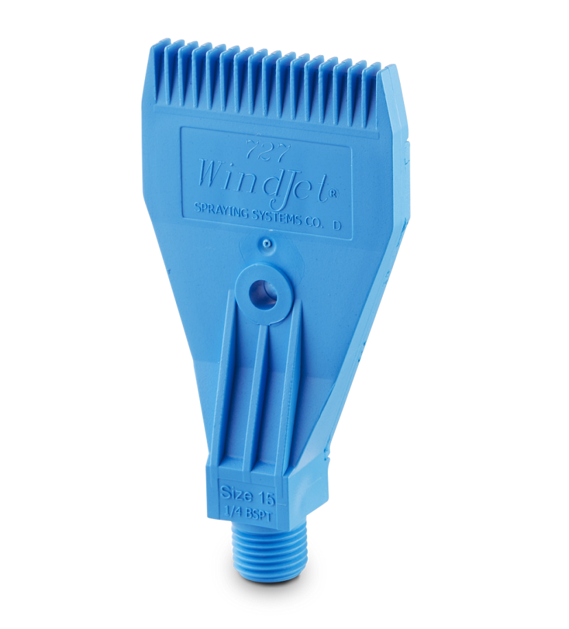 WindJet® Flat Fan Air Nozzle, Food Grade PVDF, DAAB727-1/4-KY-11-FC ...